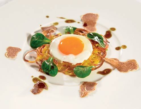 Spiegelei mit Trüffeln auf Erdäpfelpuffer Rezept - ichkoche.at