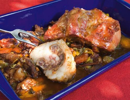 Gebratene Kalbshaxe und Niere vom heimischen Tuttelkalb Rezept ...