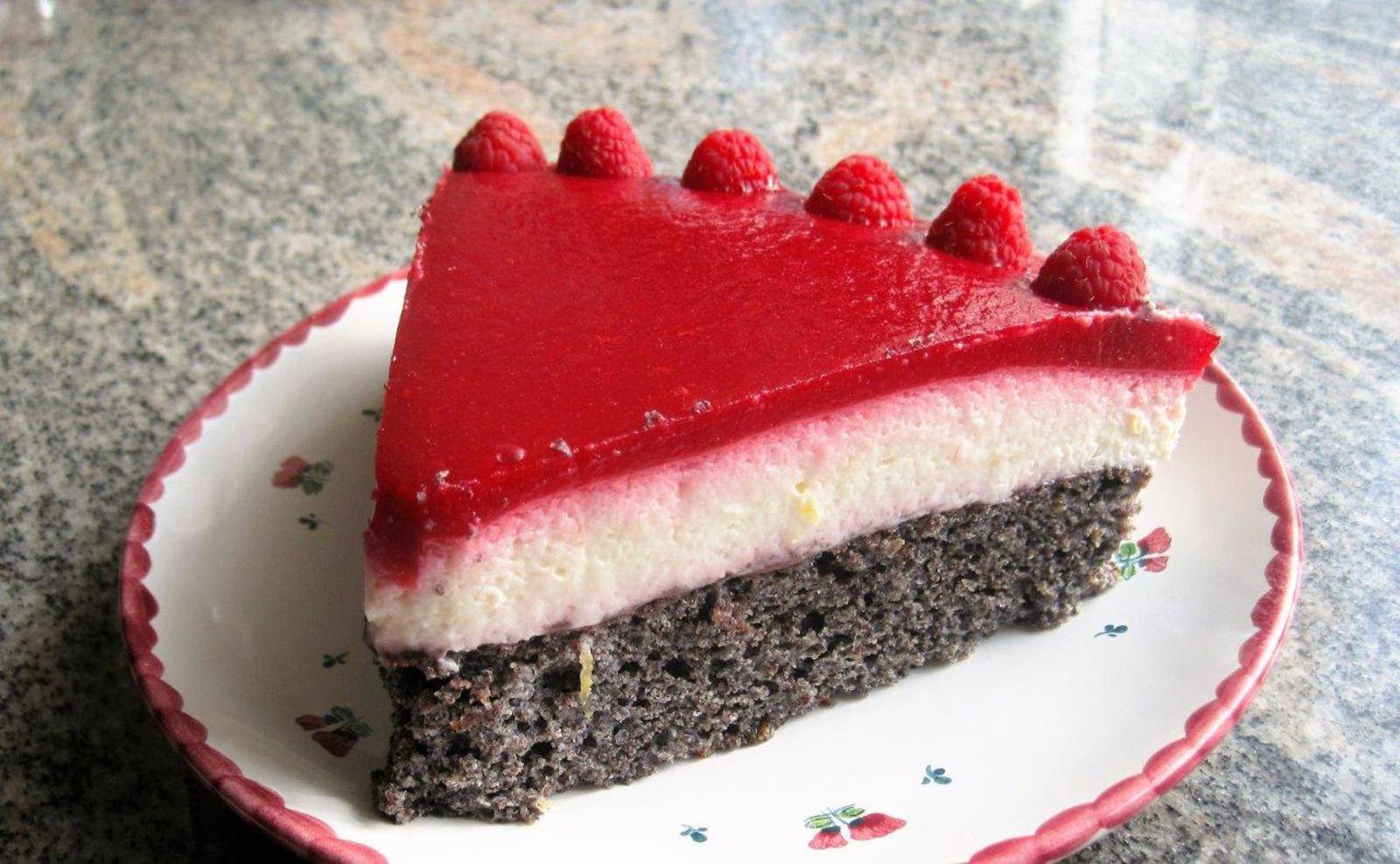 Mohn-Topfen-Himbeer-Torte Rezept - ichkoche.de