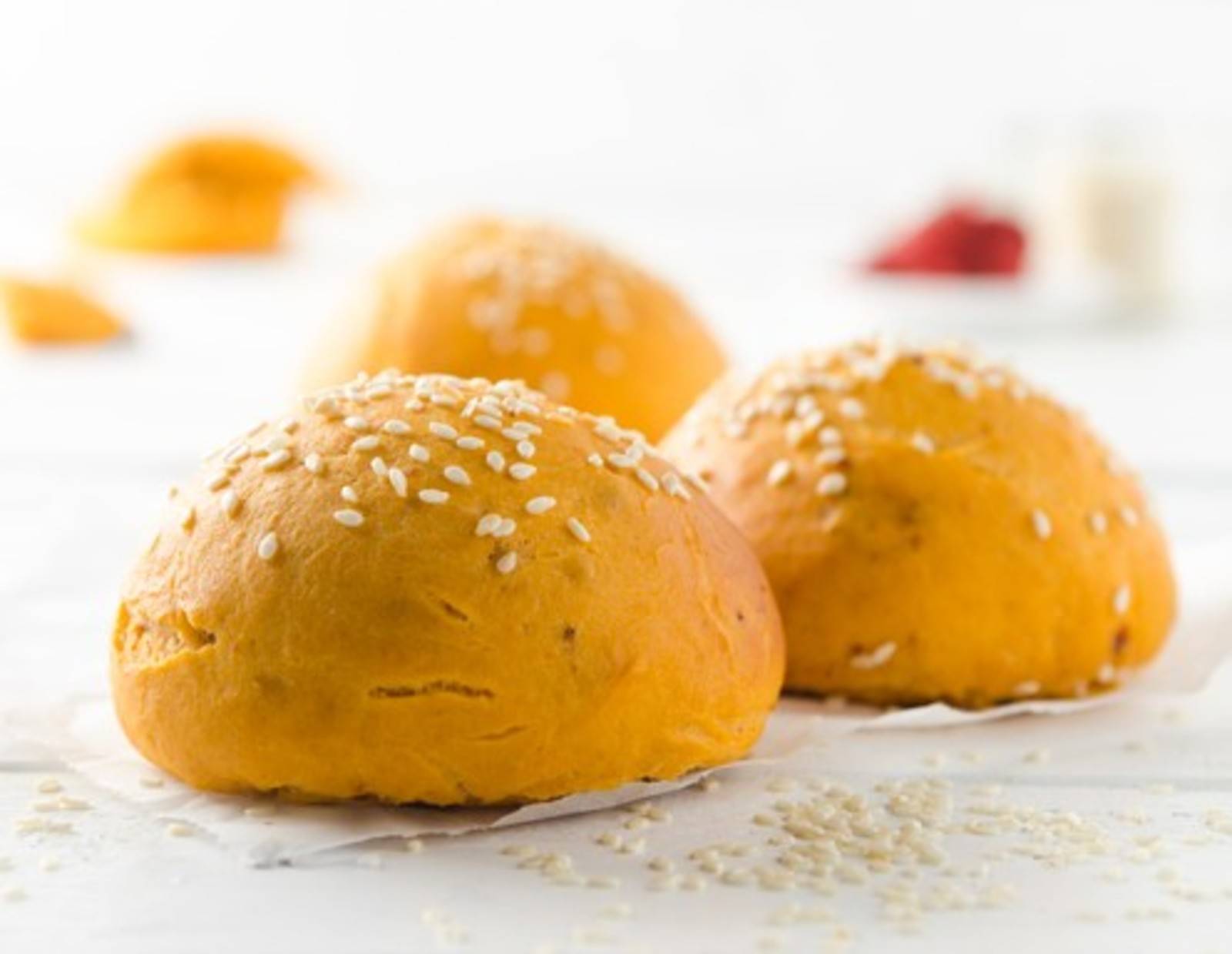 Orange Burger Buns Rezept - ichkoche.at