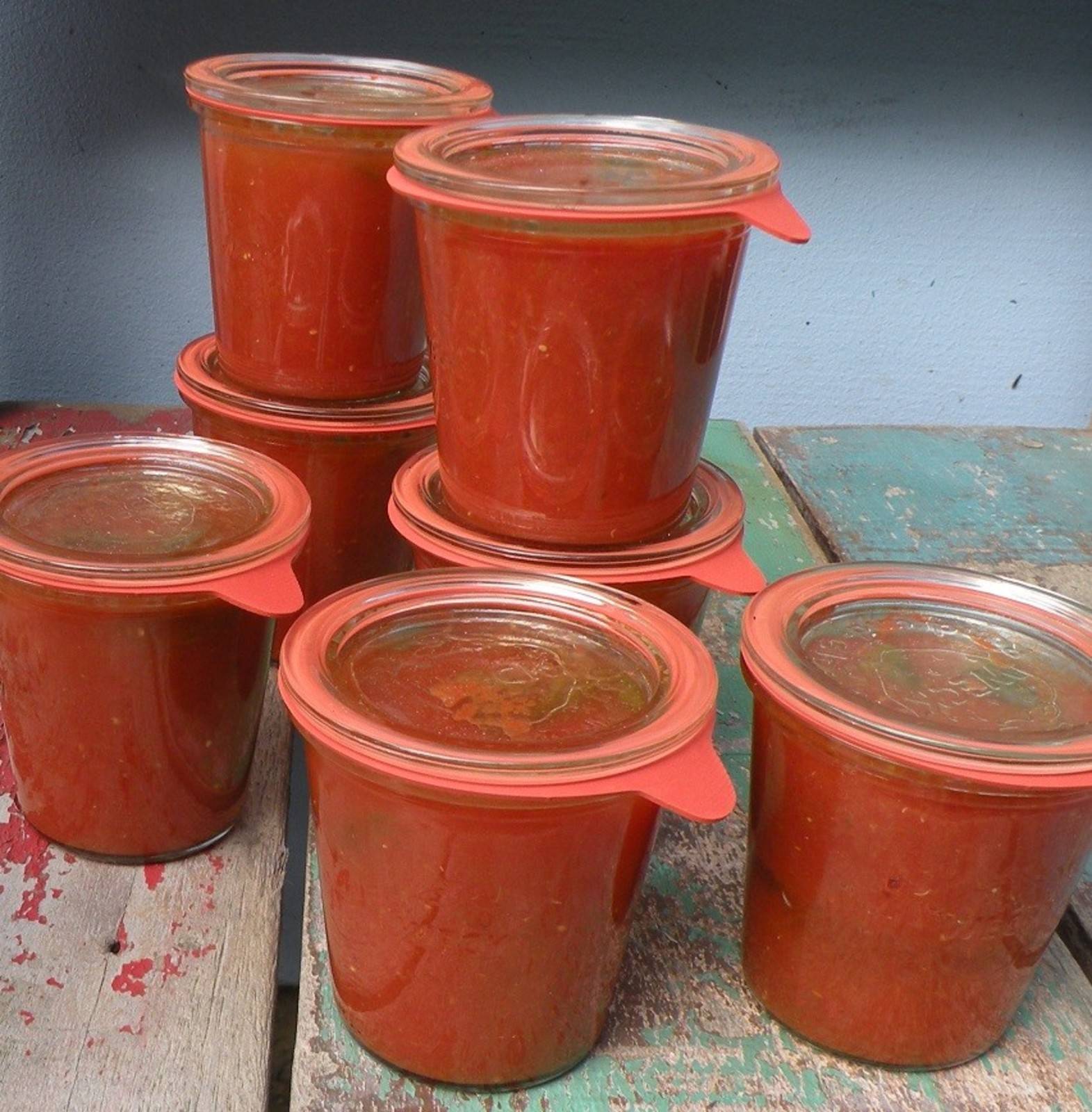 Scharfe Paradeissoße für den Vorrat Rezept - ichkoche.de