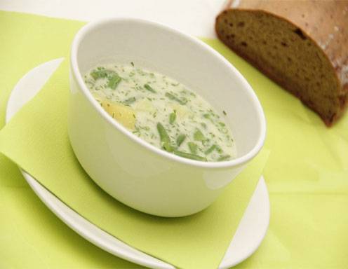 Fisolen Rahmtopf Mit Kartoffeln Und Dille Aus Dem Dampfgarer Rezept