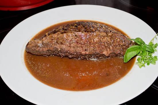 Straußensteak in Rotwein-Senfsauce Rezept - ichkoche.ch