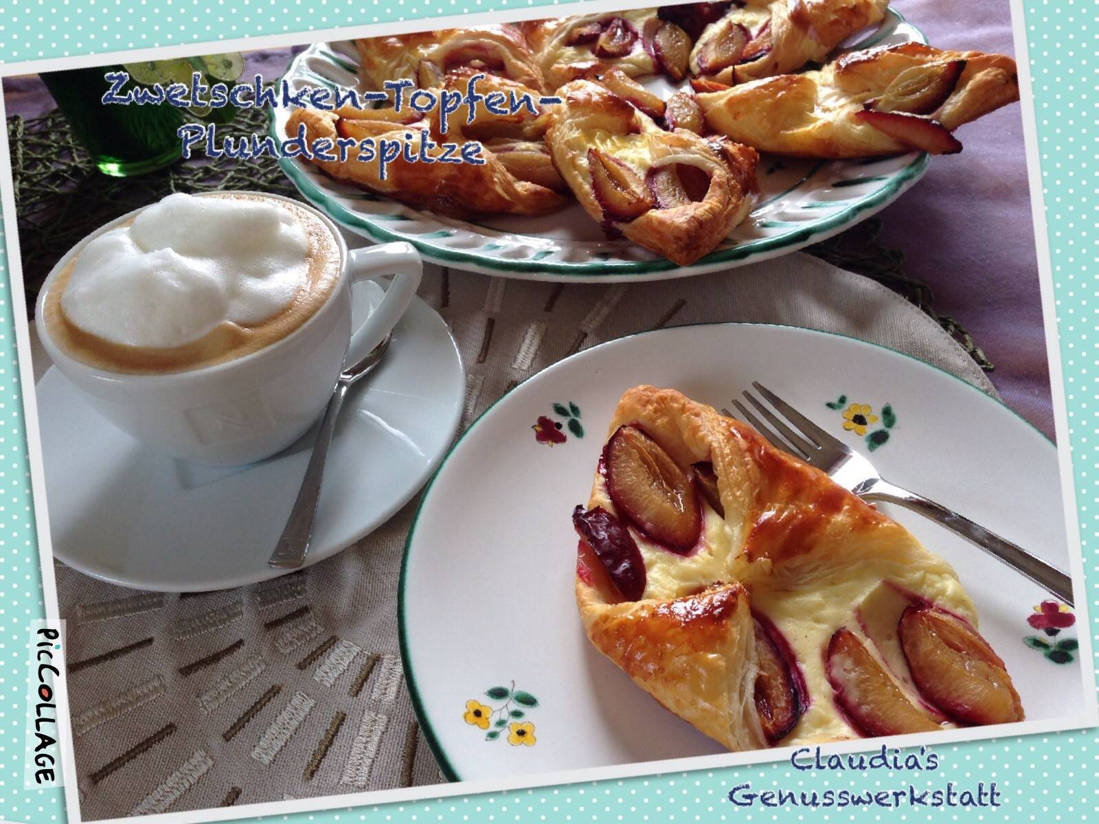 Zwetschken-Topfen-Plunderspitz Rezept - ichkoche.ch