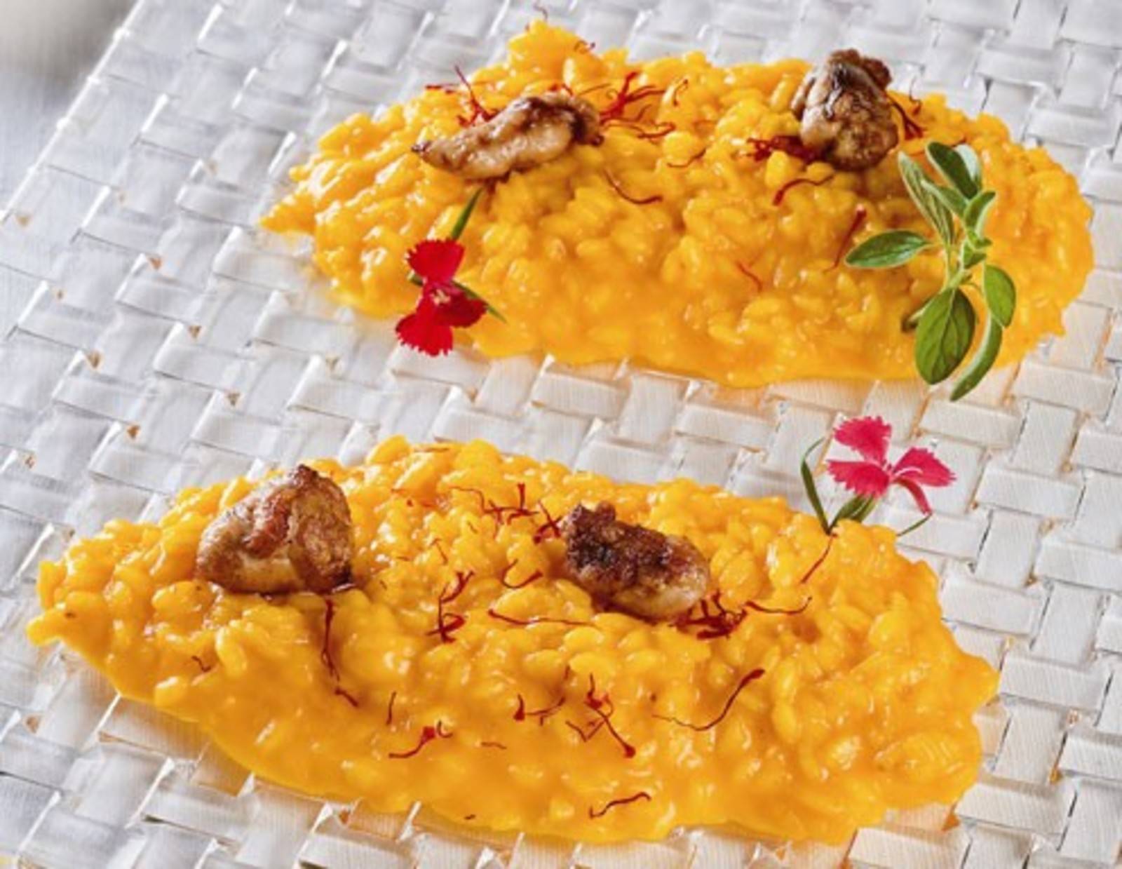 Risotto mit Safran und Kalbsbries Rezept - ichkoche.de